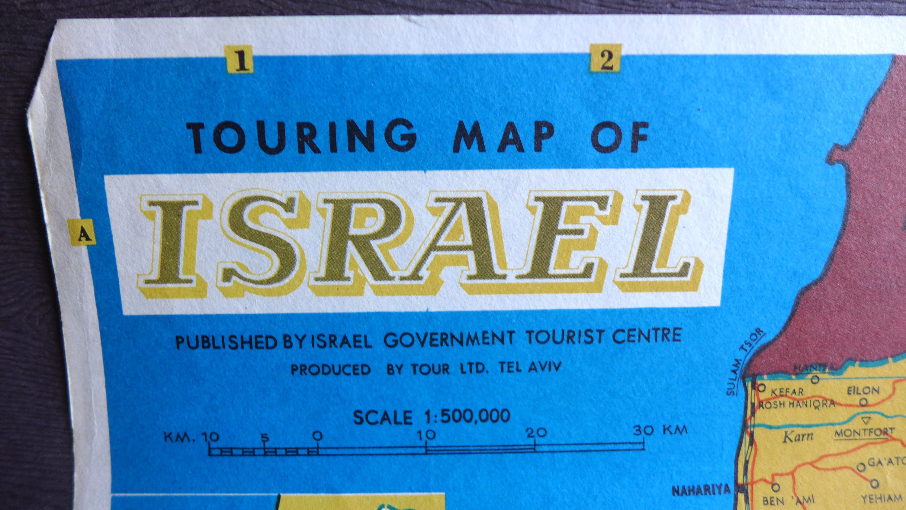 Tourist Map Of Israel