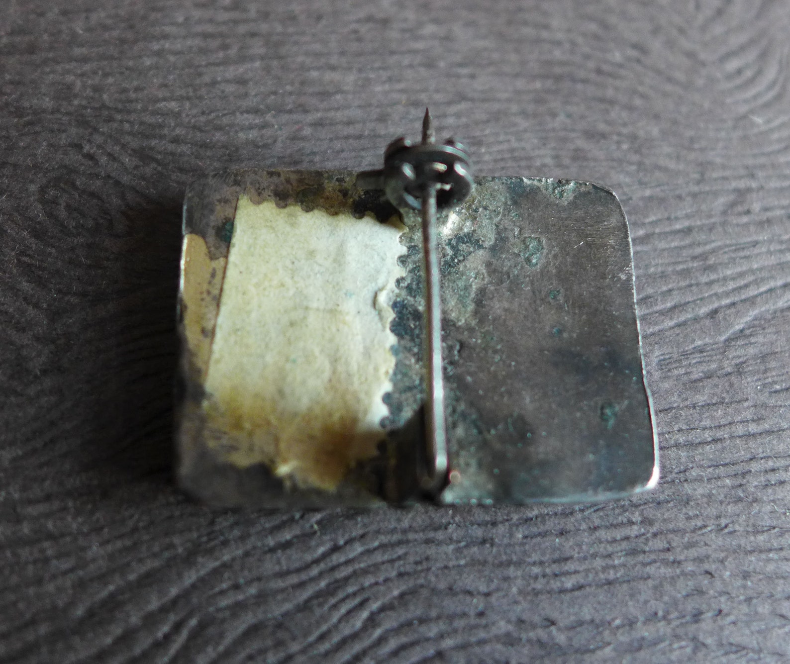 Vintage Hand Painted Pin, Yellow Gold Red Green Painted Floral ...