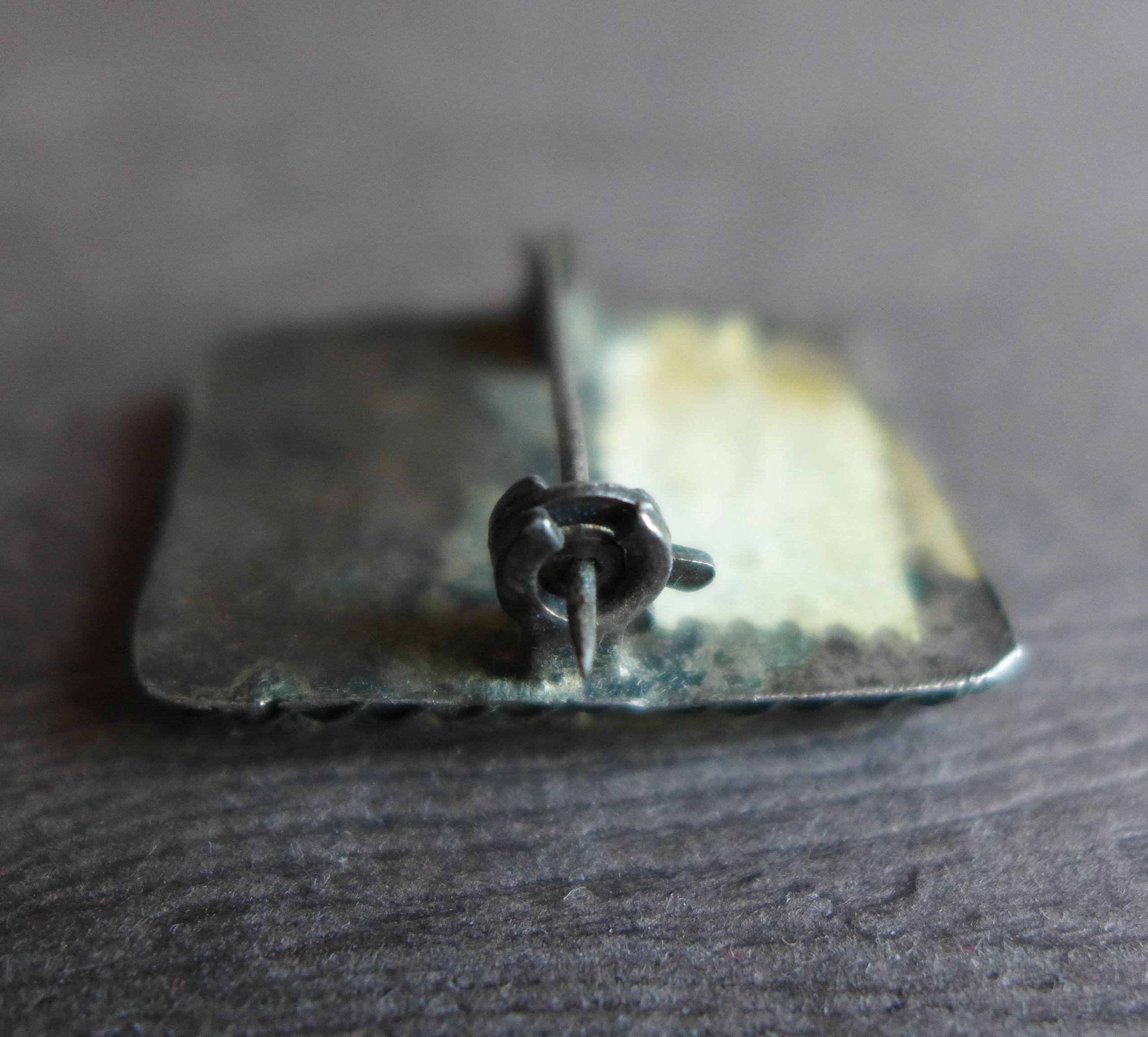 Vintage Hand Painted Pin, Yellow Gold Red Green Painted Floral ...