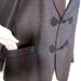 Vintage Men's Wool Shawl Collar Smoking Jacket, Gray Shadow Stripe ...