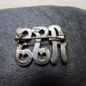 ATF Vintage Initials Pin, K-D Sterling Marcasite Initial Pin Brooch ...