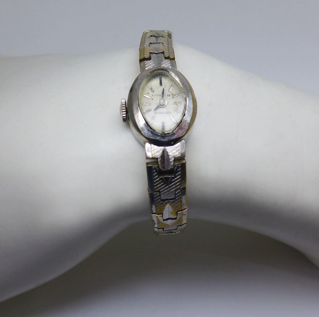 Vintage Benrus Ladies Watch, Non Working 21 Jewels Stainless Steel ...