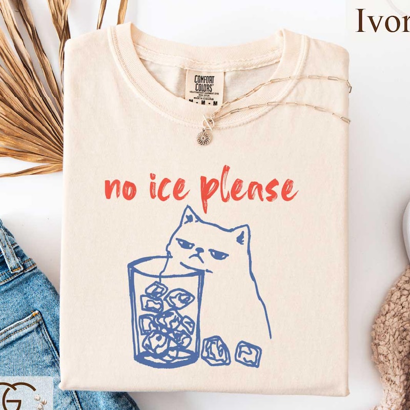 No Ice Please Cat T Shirt - Etsy