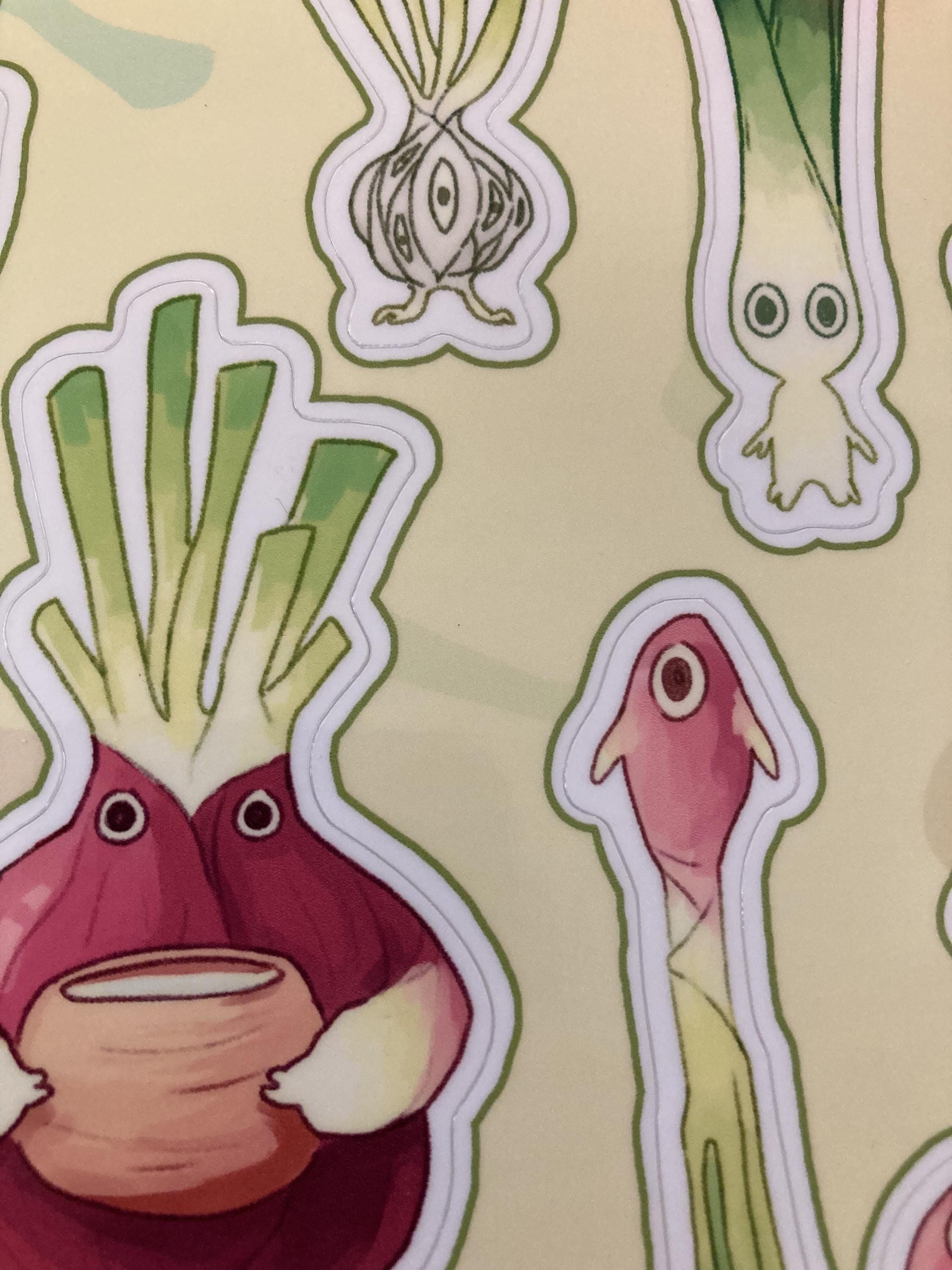 Cute Onion Sticker Sheet Vinyl Waterproof Dishwasher Safe 5x7 Sheet ...