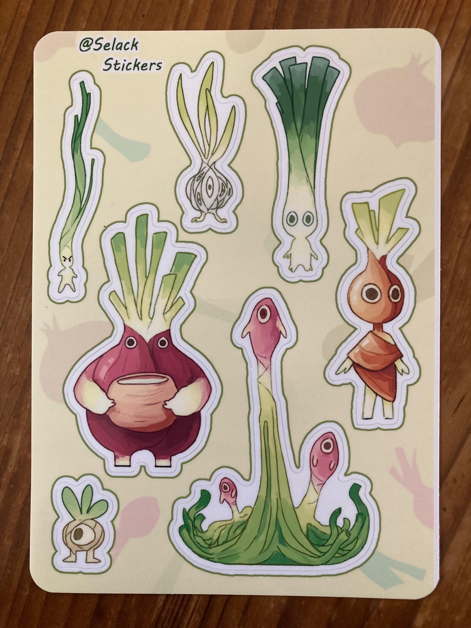 Cute Onion Sticker Sheet Vinyl Waterproof Dishwasher Safe 5x7 Sheet ...