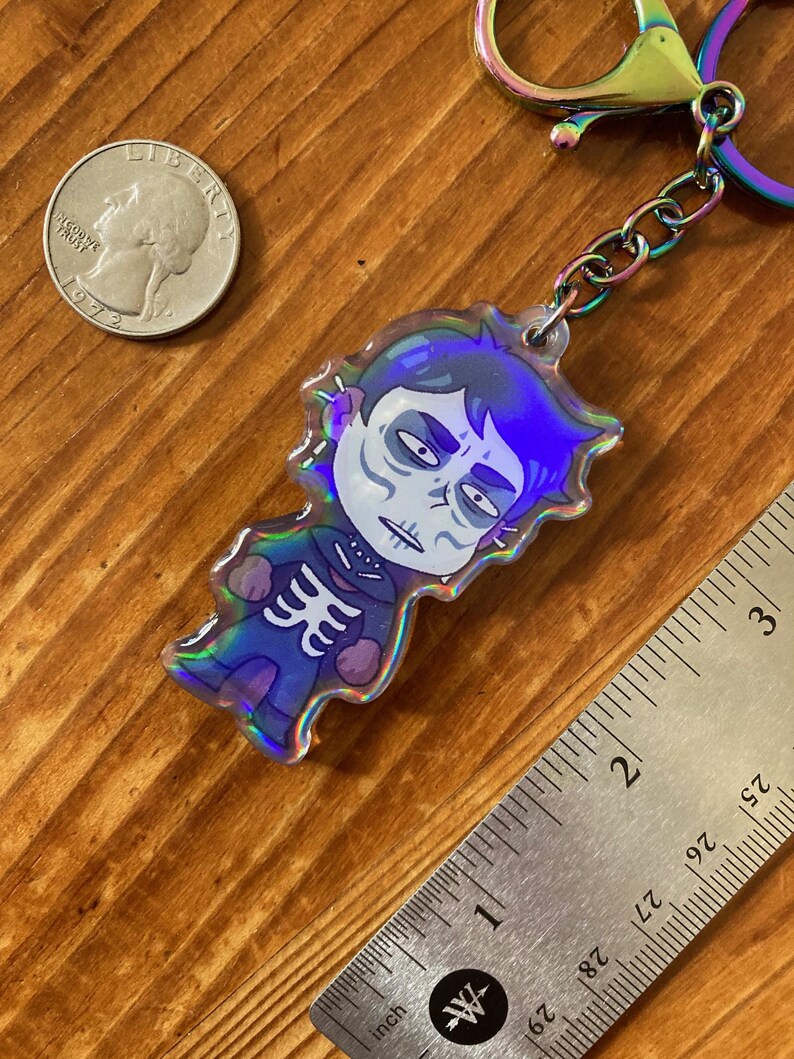 Secured Crypt Keychains Epoxy Rainbow Harrow Gideon Noodle! - Etsy