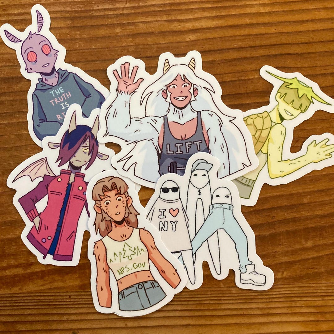 3" Cute Cryptid Stickers Vinyl Waterproof and Dishwasher Safe! Mothman ...