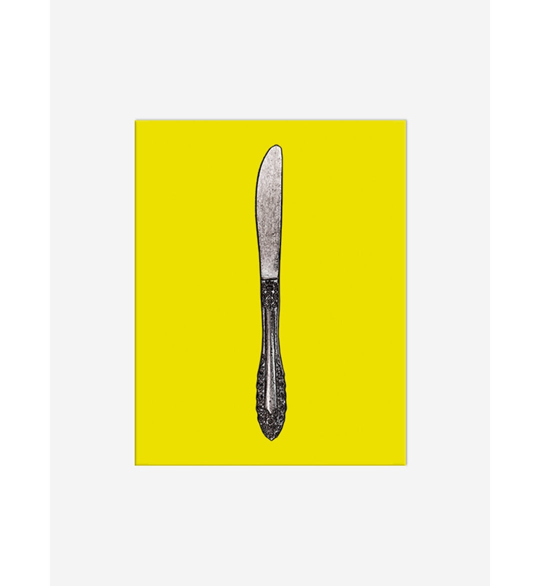 Knife Pop Art on a Yellow Background, Modern Pop Art Print Perfect for ...
