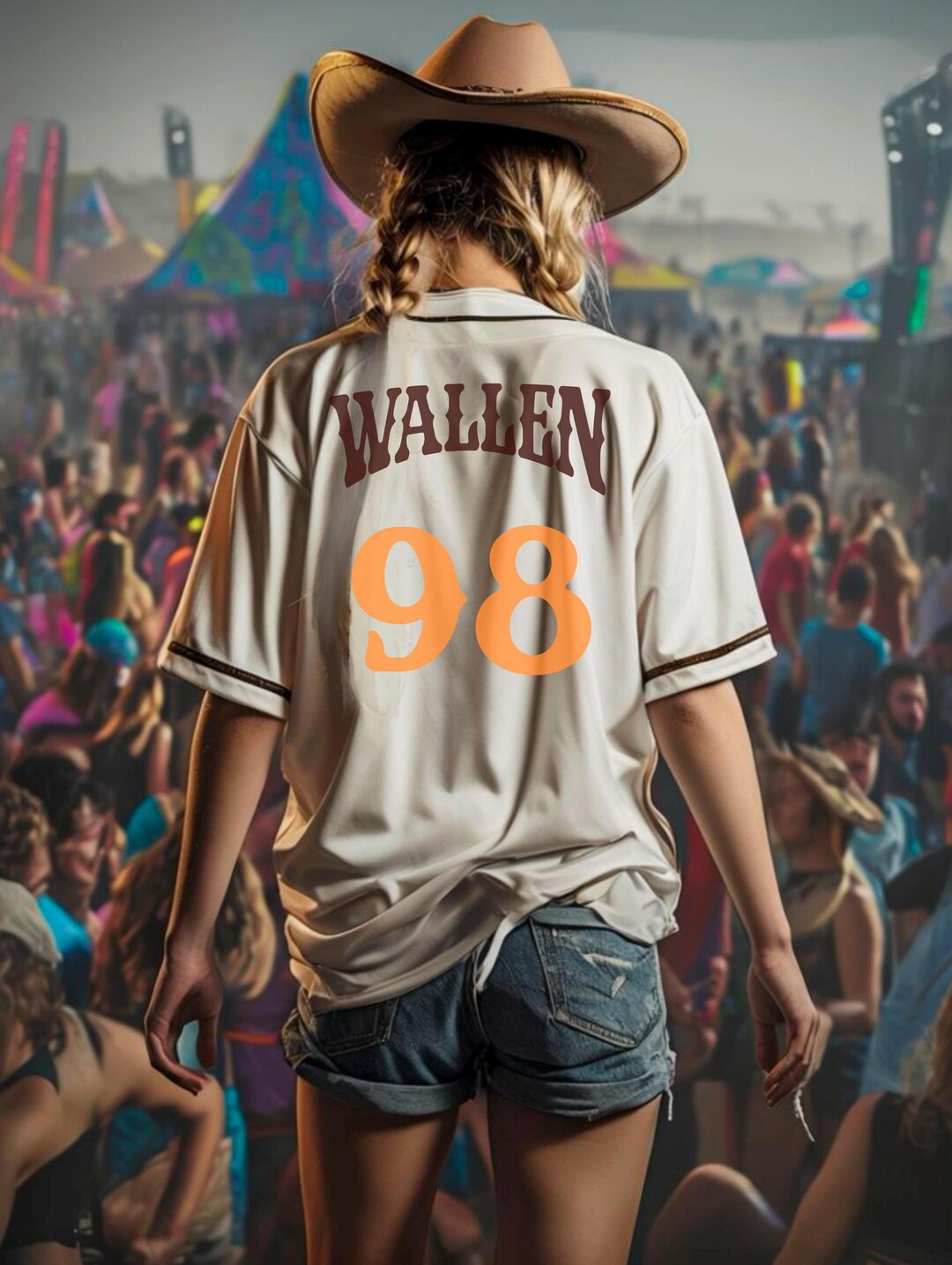 Morgan Wallen Theme Women's Baseball Jersey, Customized Personalized ...