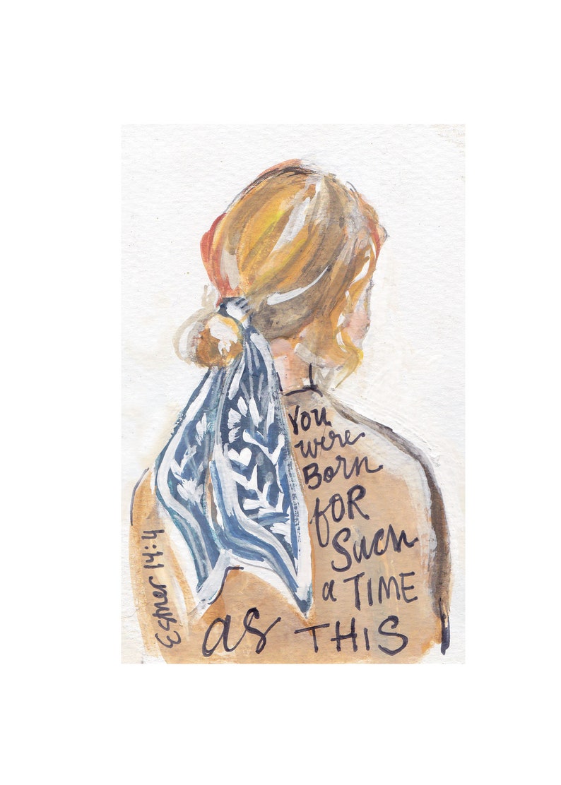 Esther Print, Esther From the Bible Art, Esther Art, Esther Bible ...