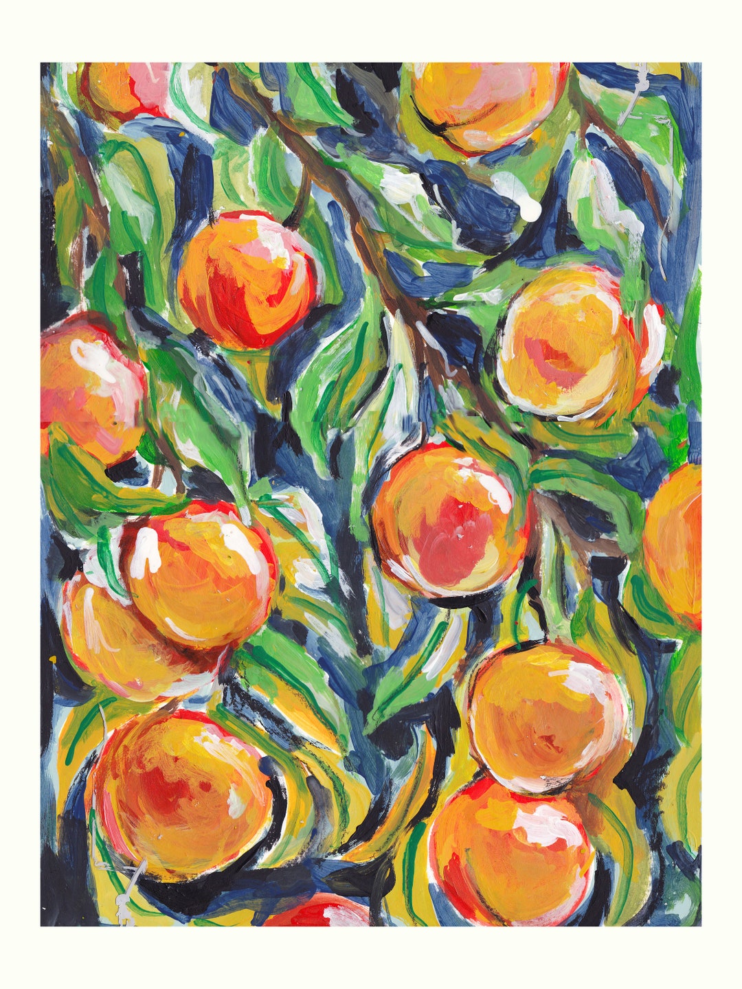 Georgia Peach, Peach Art, Peach Artwork, Art of Peaches, Farmhouse ...