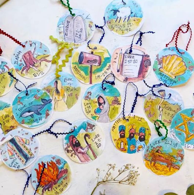 Jesse Tree Ornaments Digital Download, the Jesse Tree, Jesse Tree ...