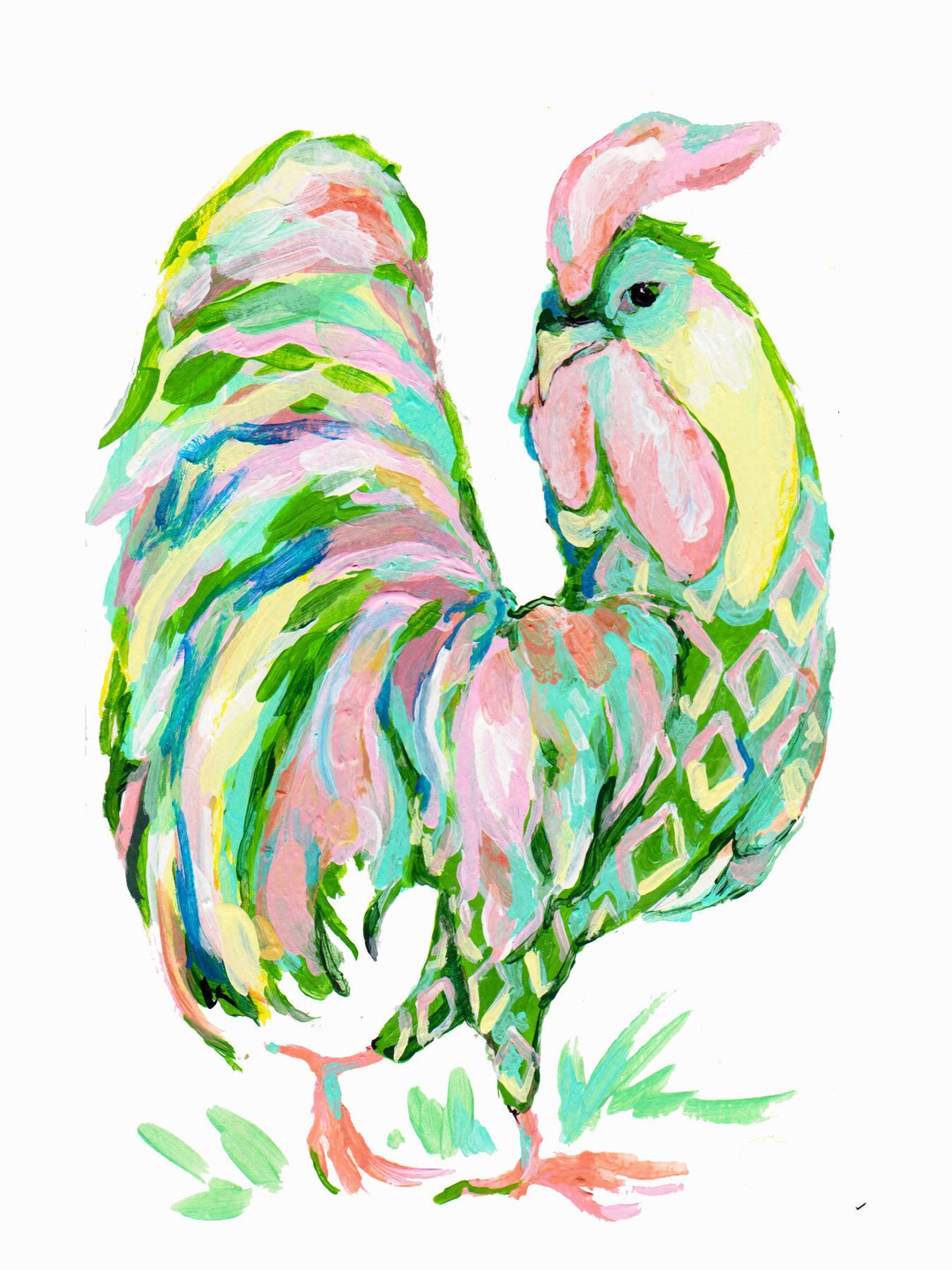 Spring Rooster, Rooster Art, Farmhouse Art, Rooster Farmhouse, Rooster ...