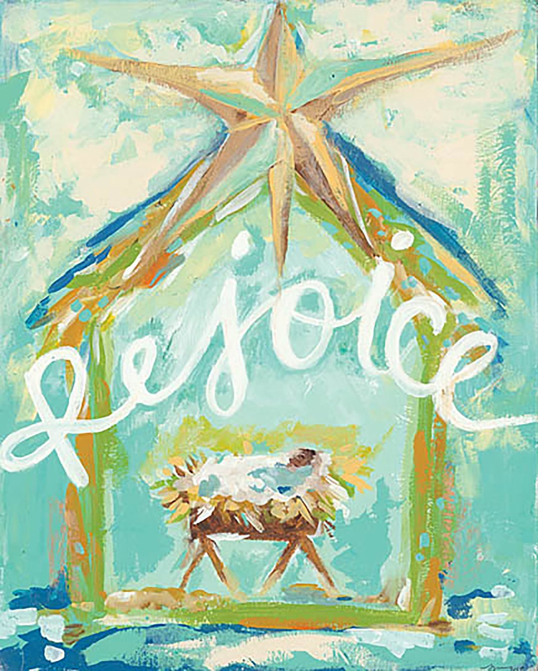 Christmas Art, Rejoice Artwork, Rejoice, Baby Jesus Art, Jesus Christ ...