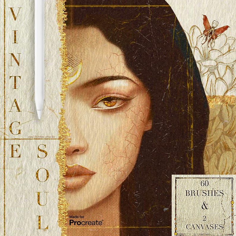 Vintage Procreate Brushes, Whimsical Brushes for Procreate, Procreate ...
