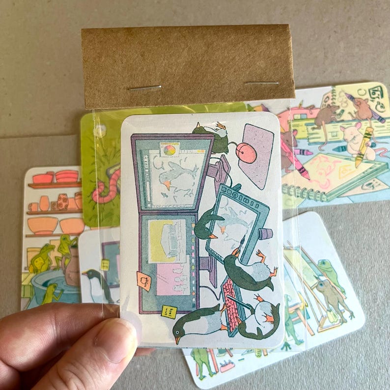 Little Artists - Risograph Mini Print Set - Etsy
