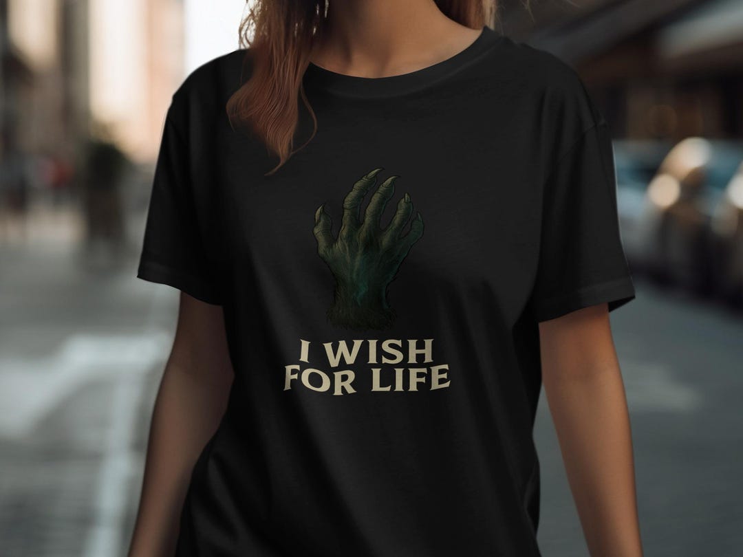 Monkey Paw Shirt I Wish for Life Cursed Object Tee Phasmophobia Gamer ...