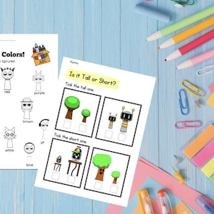 Sprunki Themed Printable Worksheets, Kindergarten Preschool Activity ...