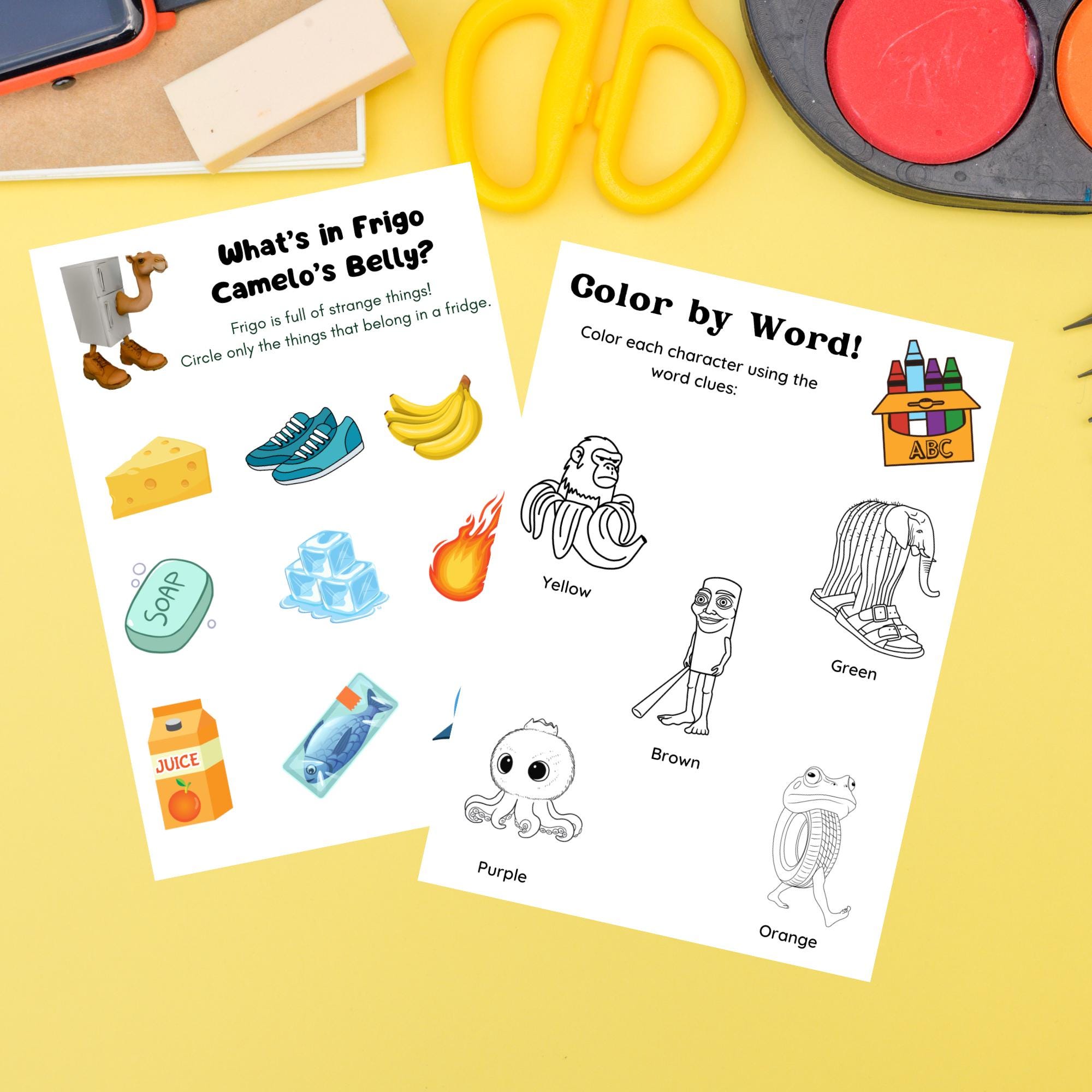 Italian Brain Rot Themed Printable Kindergarten Preschool Worksheets ...