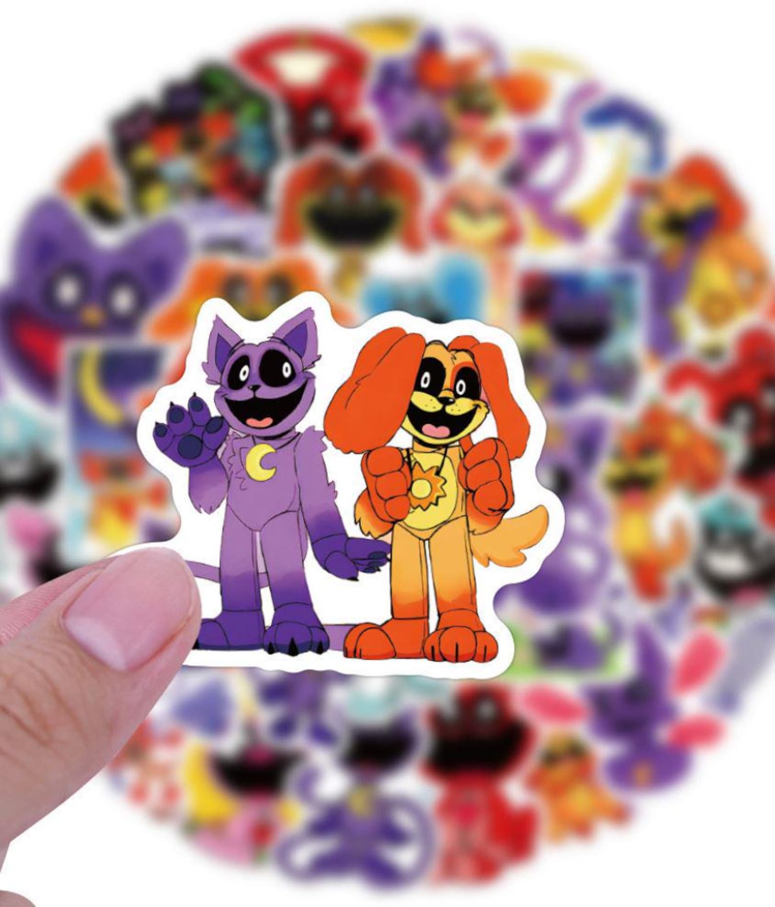Bundle of Smiling Critters Sticker 50 Cute & Playful Designs 20 ...