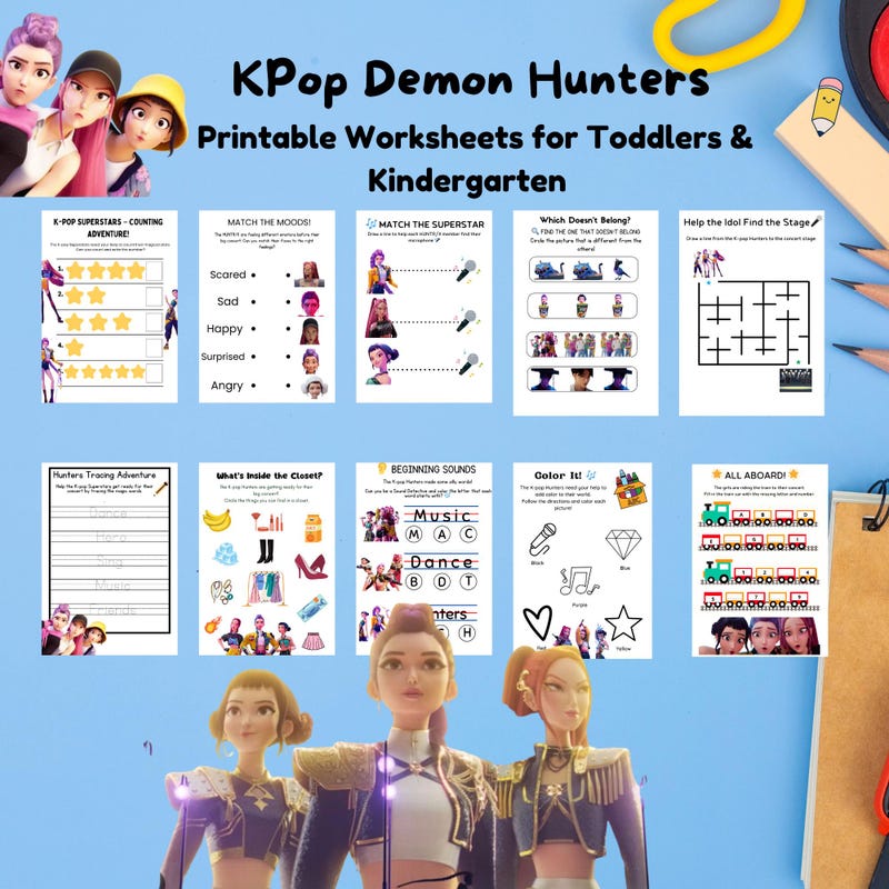 Kpop Demon Hunters Activity Worksheets - Etsy UK