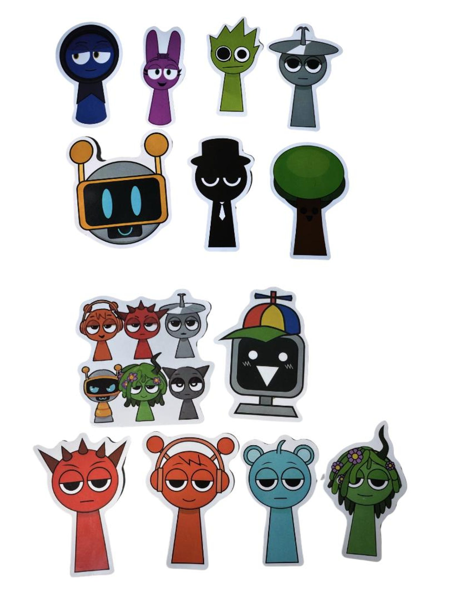 Sprunki Stickers | Digital Download | Print and Cut - Etsy