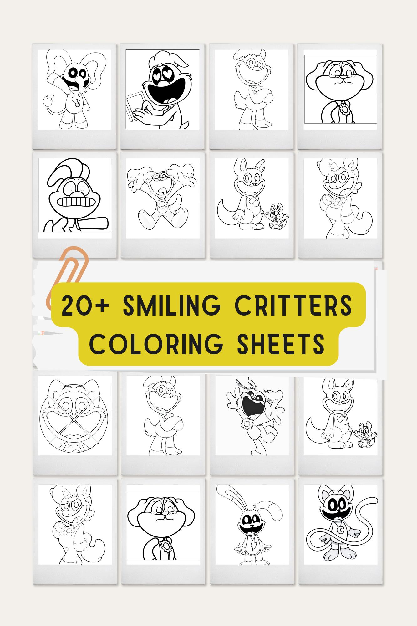 Bundle of Smiling Critters Sticker 50 Cute & Playful Designs 20 ...