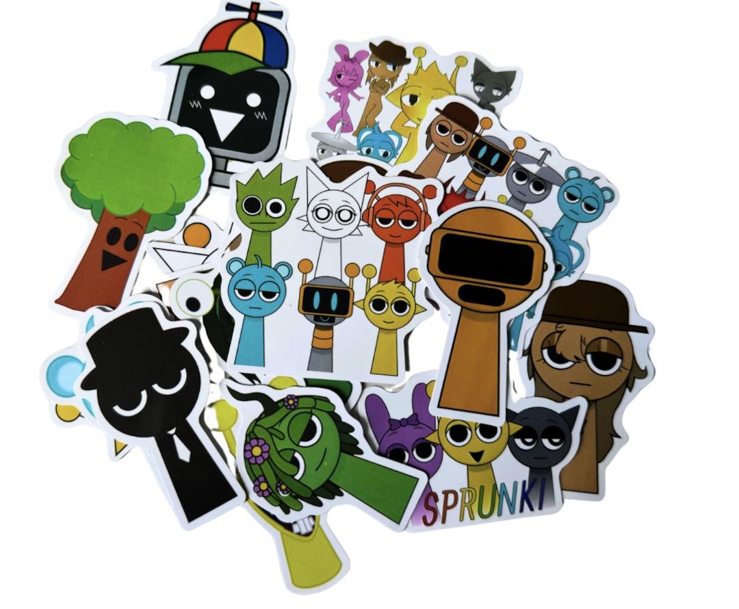 Sprunki Stickers | Digital Download | Print and Cut - Etsy