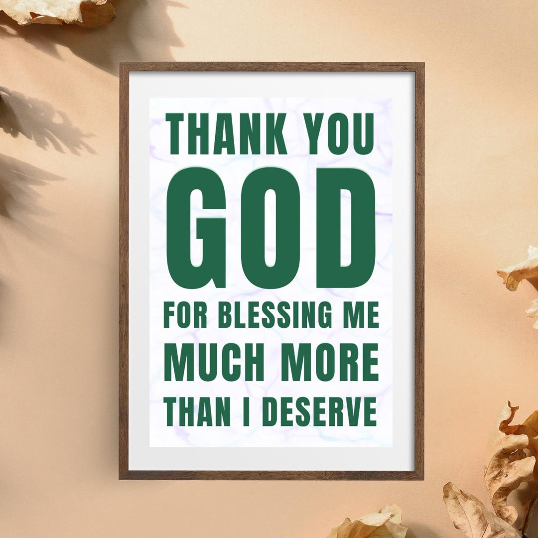 Thank You God Art Print Minimalist Christian Wall Art Digital Download ...