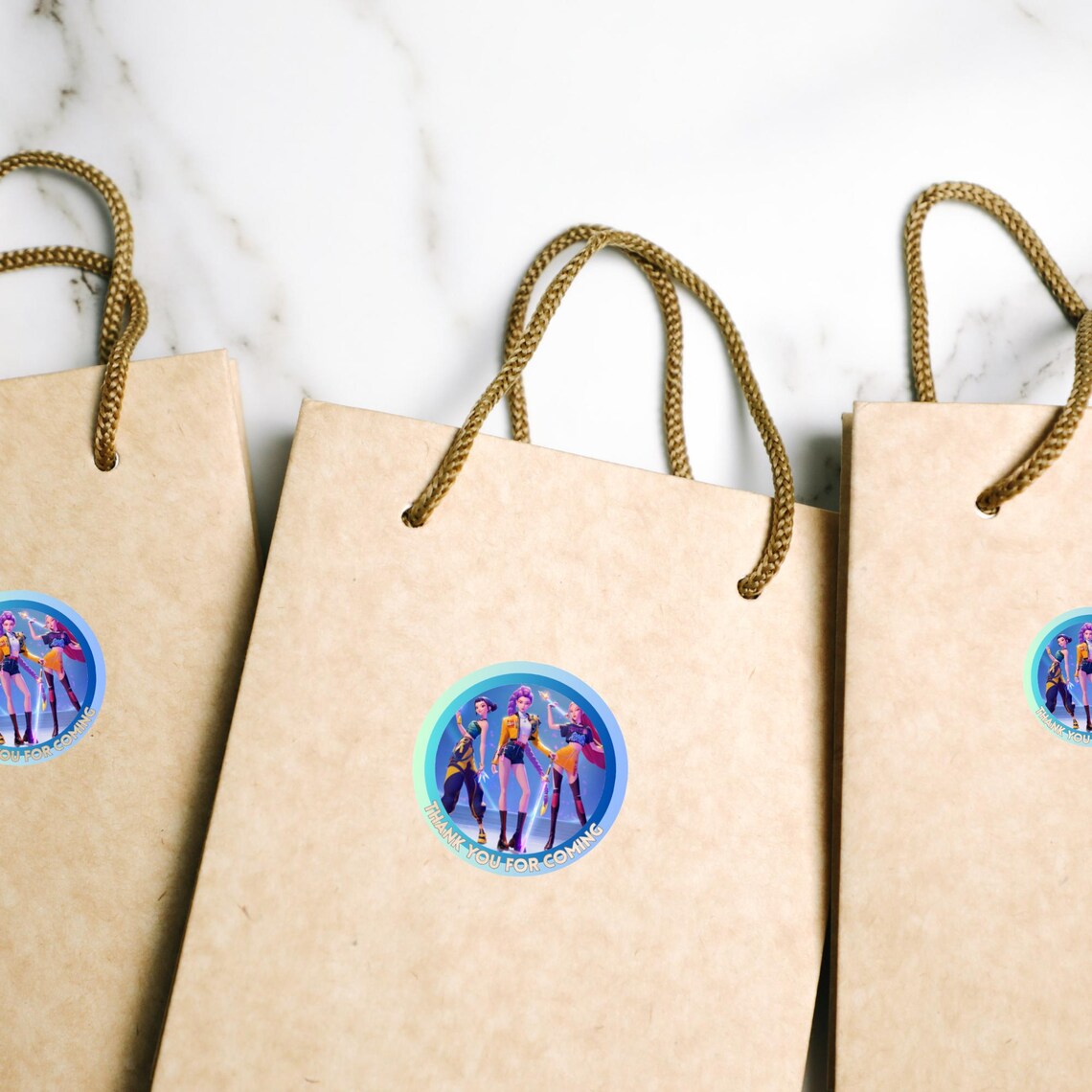 Kpop Demon Hunters | Personalize Thank You Stickers Birthday | Digital ...