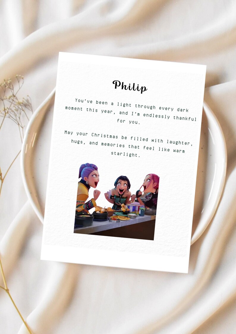 Huntrix Editable 10 Greetings Christmas Cards Bundle: Digital Download ...