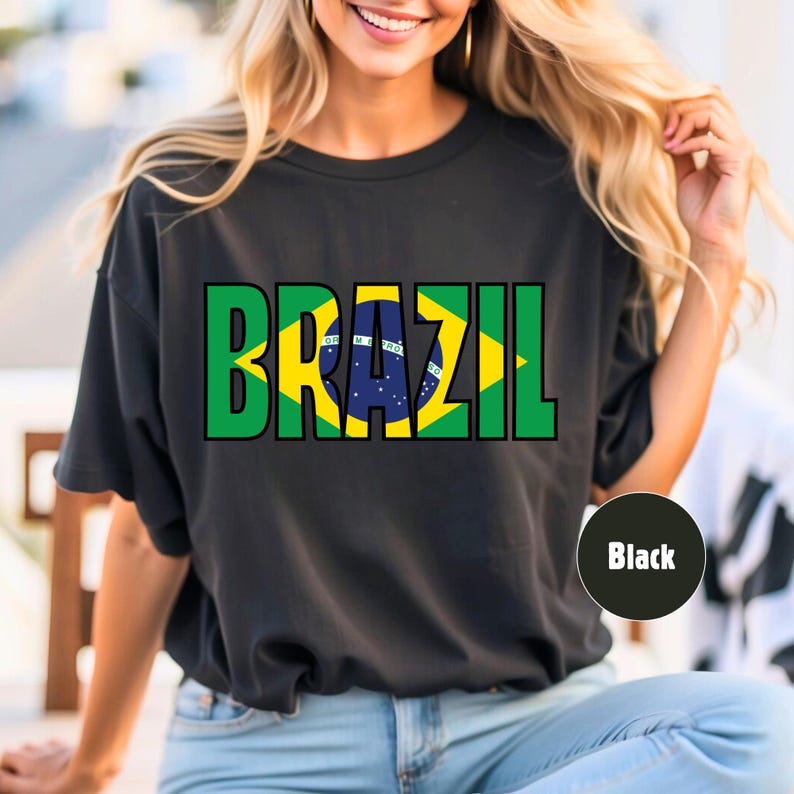 Brasil Shirt, Brazilian Gift, Brazil Flag Tee, Born to Be Brilliant ...