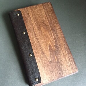 Wood Menu Book With Photo Corners - Etsy