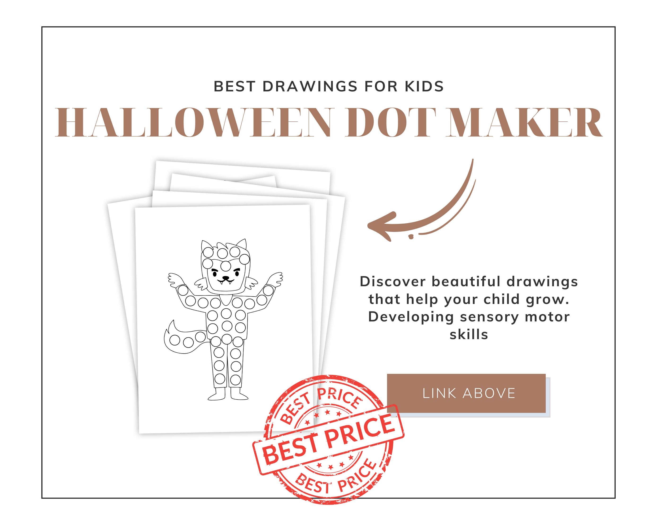 Halloween Dot Marker Coloring Pages | Spooky Kids Activity (PDF & JPG ...