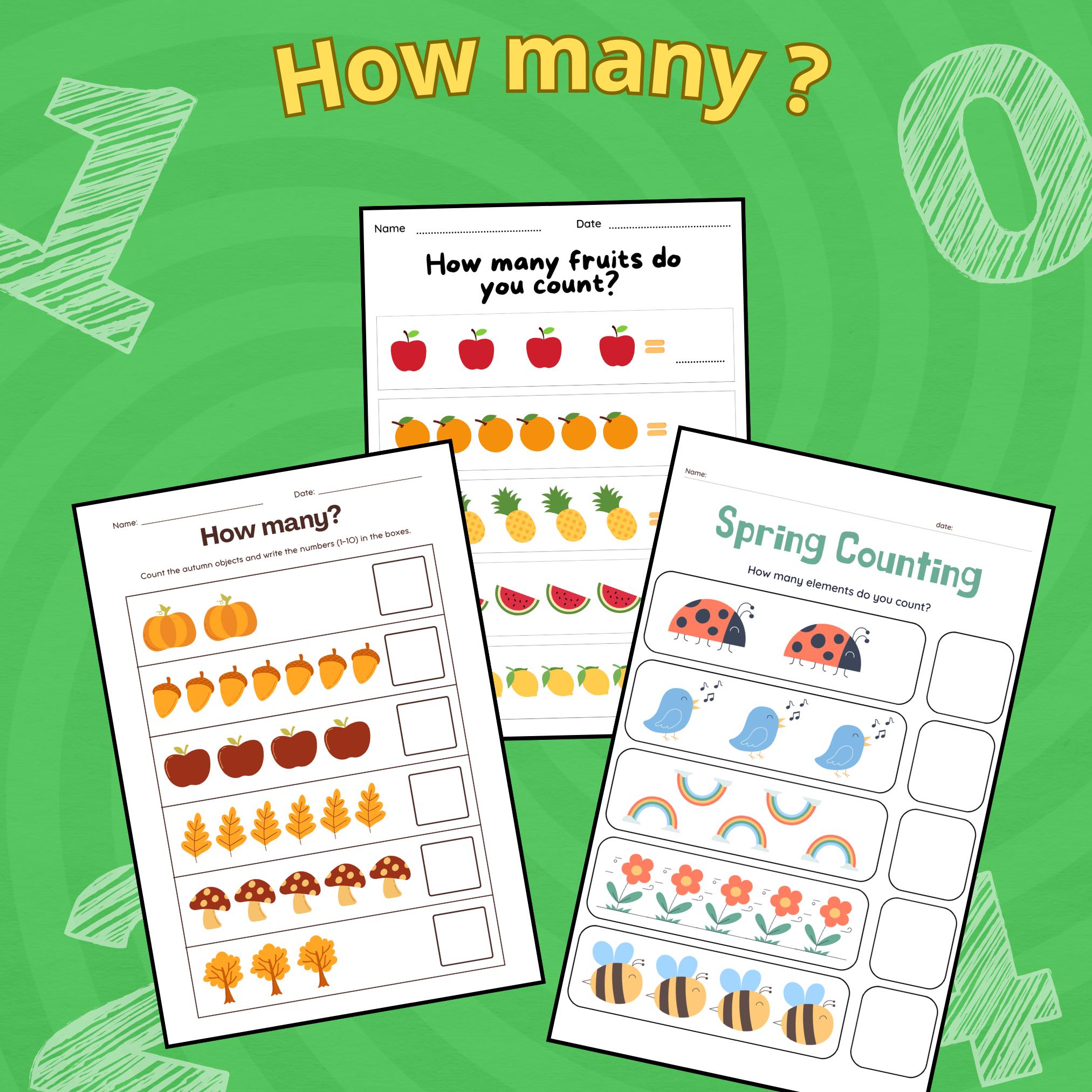 50-page Math Learning Bundle | Fun Kids Activities (PDF) - Etsy