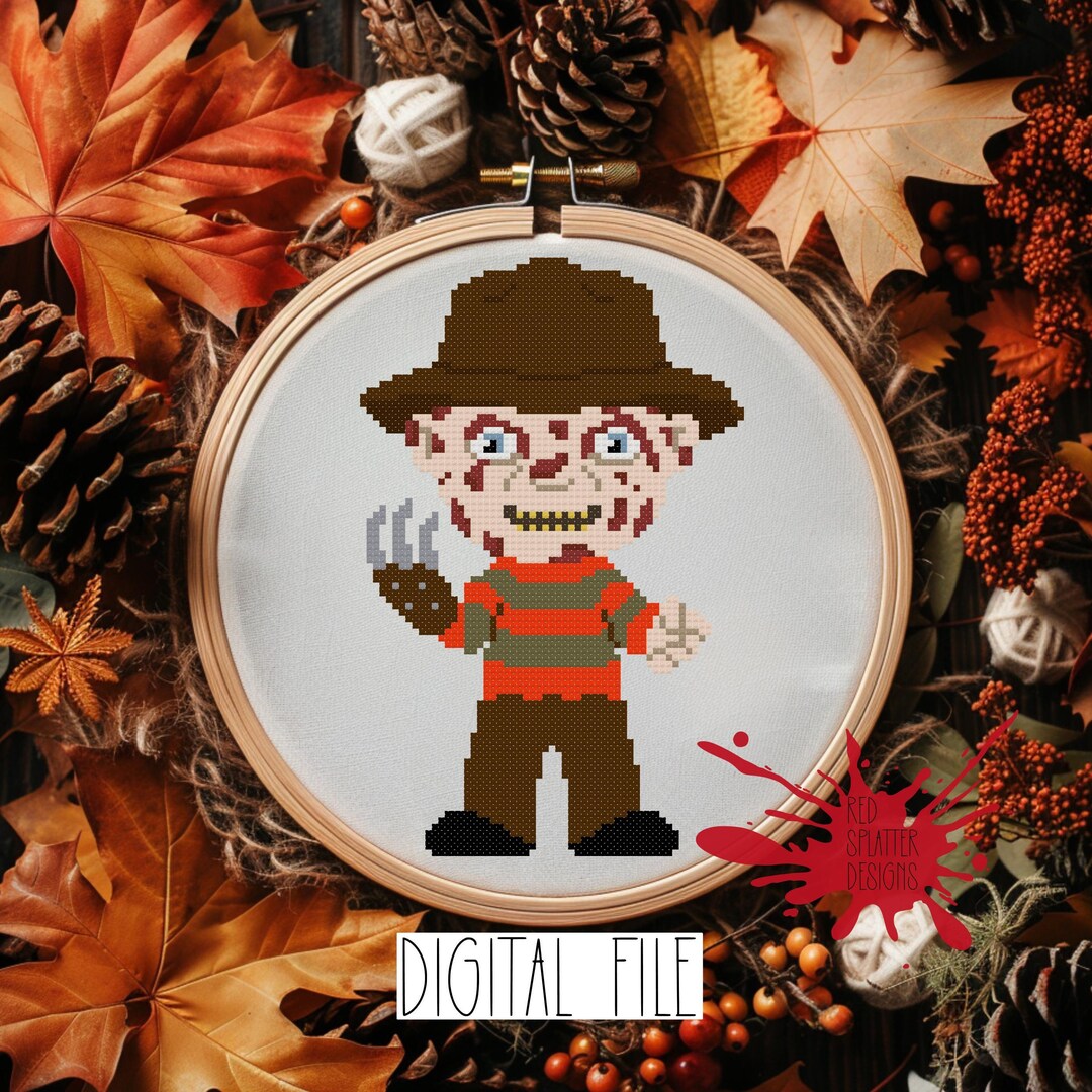 Freddy Krueger Chibi Cross Stitch Pattern, Horror Movie (PDF Pattern ...