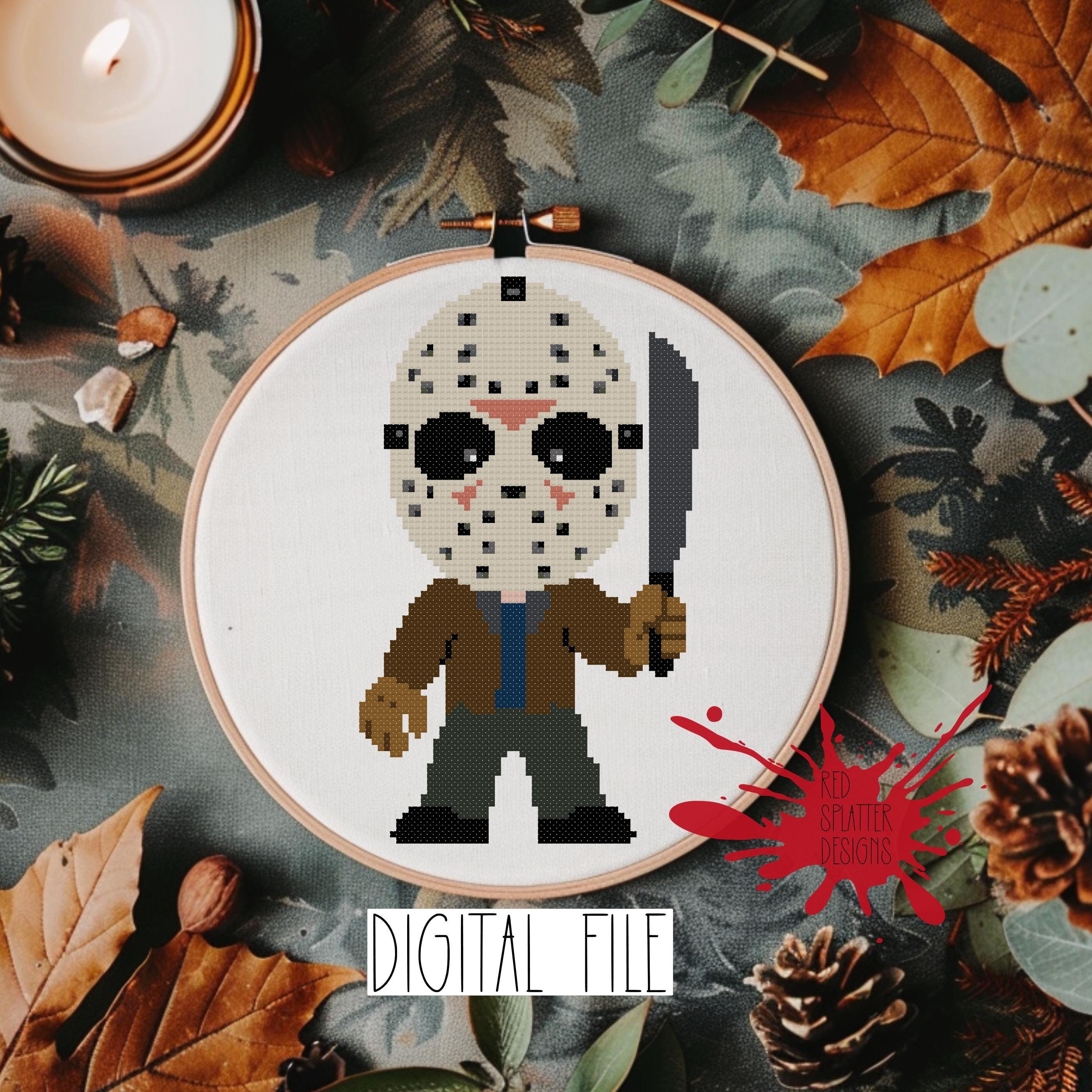 Jason Voorhees, Horror- Cross Stitch Pattern Digital. Chibi, Horror ...