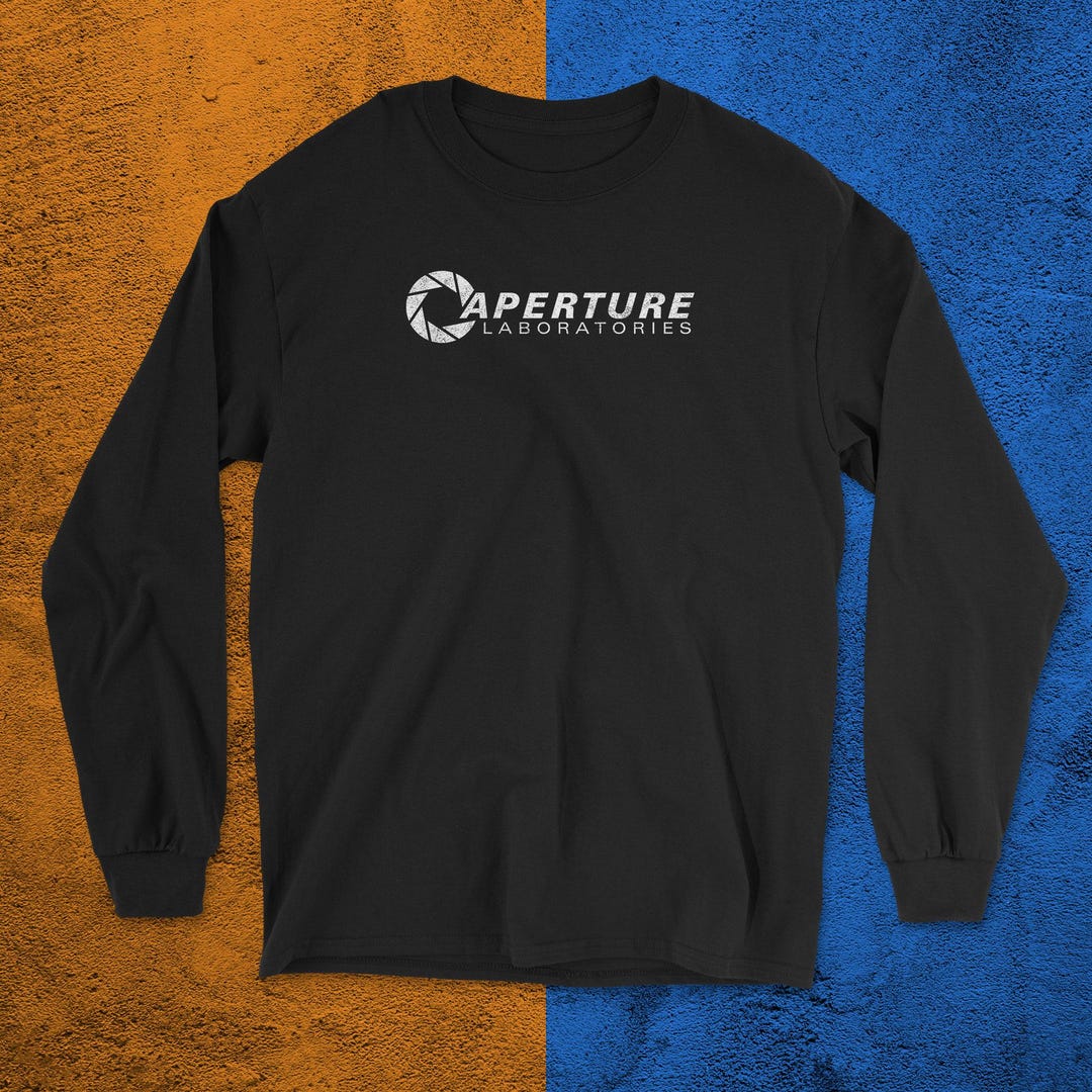 Aperture Laboratories Portal Shirt Unisex Long-sleeve Soft Video Game ...