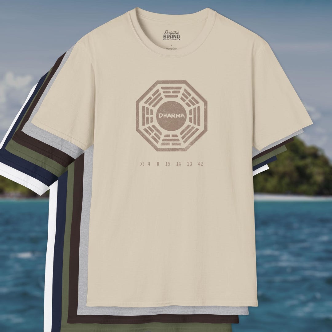 Dharma Initiative Lost TV Show Shirt - Soft Cotton Unisex T-shirt With ...