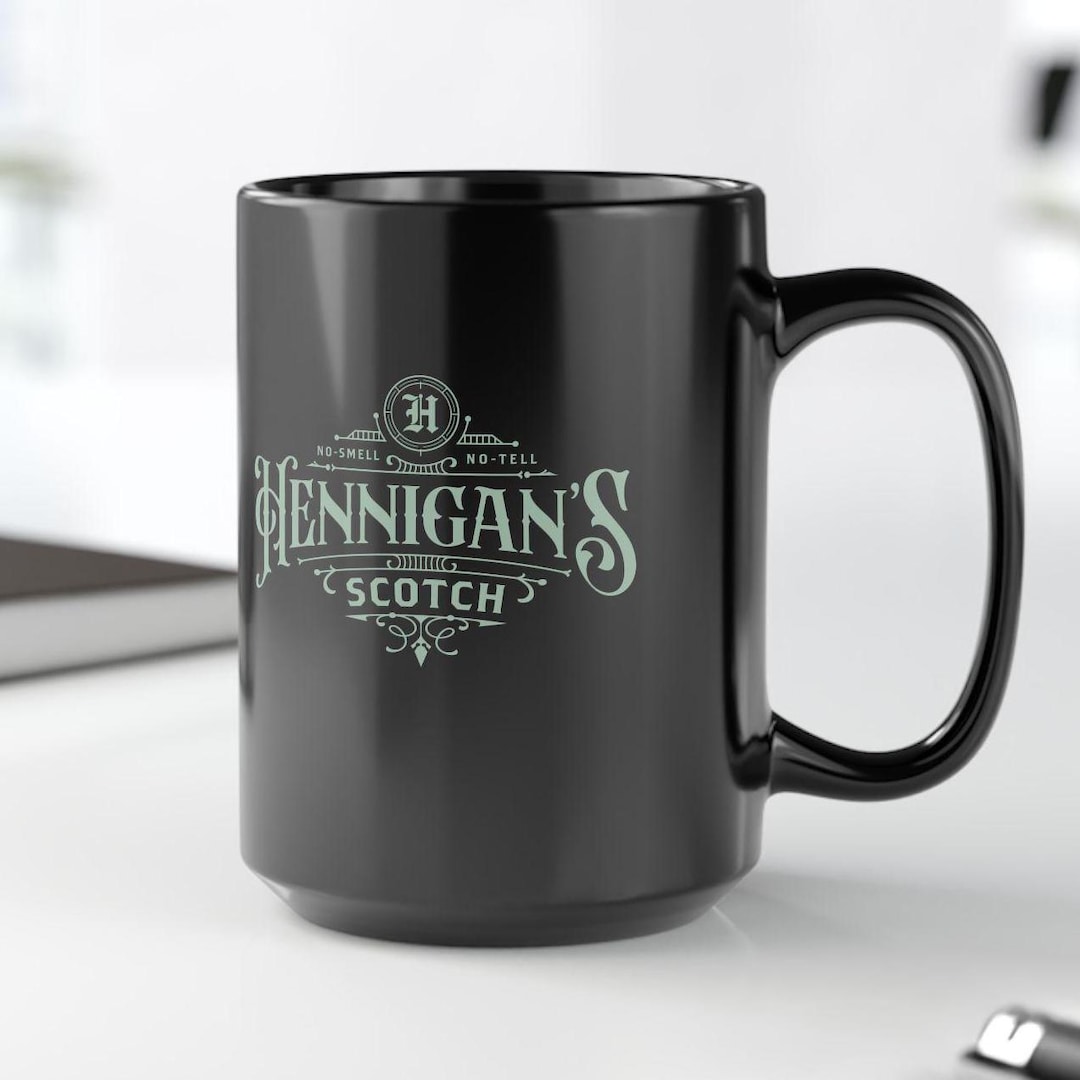 Seinfeld Hennigan's Scotch Whiskey Black Mug - Cosmo Kramer Logo Bar ...