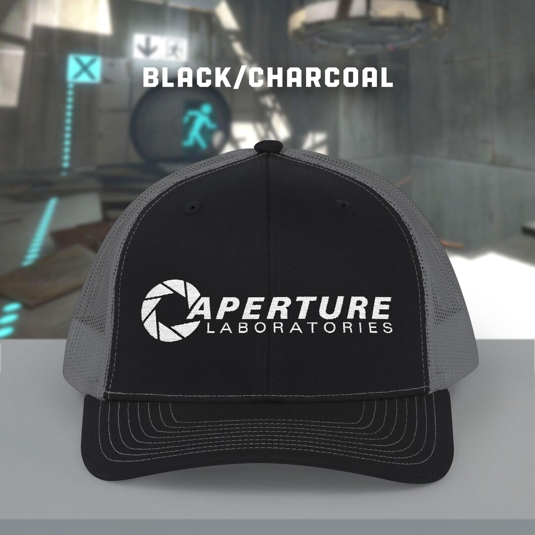 Portal Aperture Labs Snapback Trucker Cap - Embroidered Logo Richardson ...