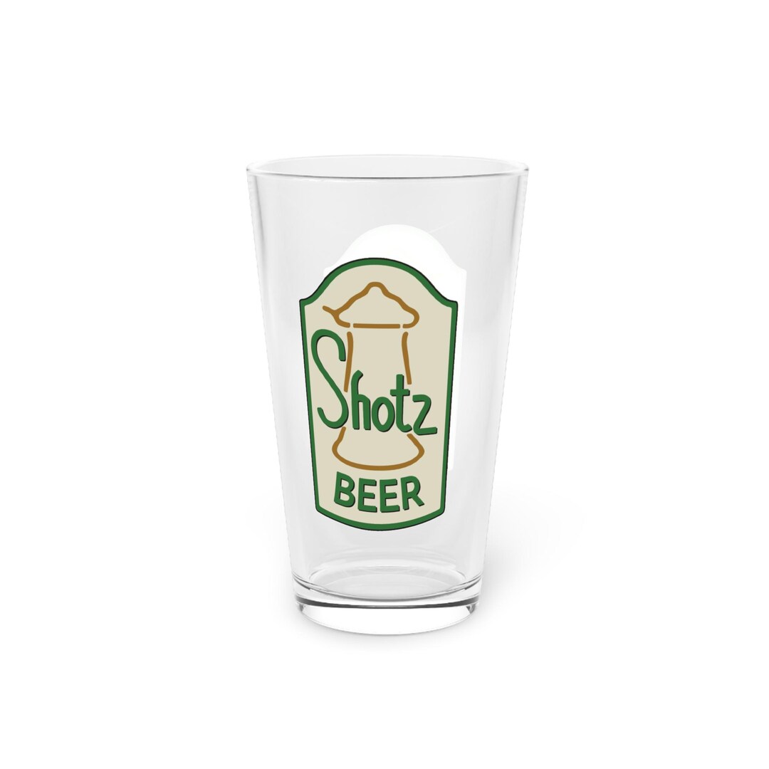 Shotz Beer Laverne & Shirley Pint Glass (16 Oz) - 70s TV Show Logo ...