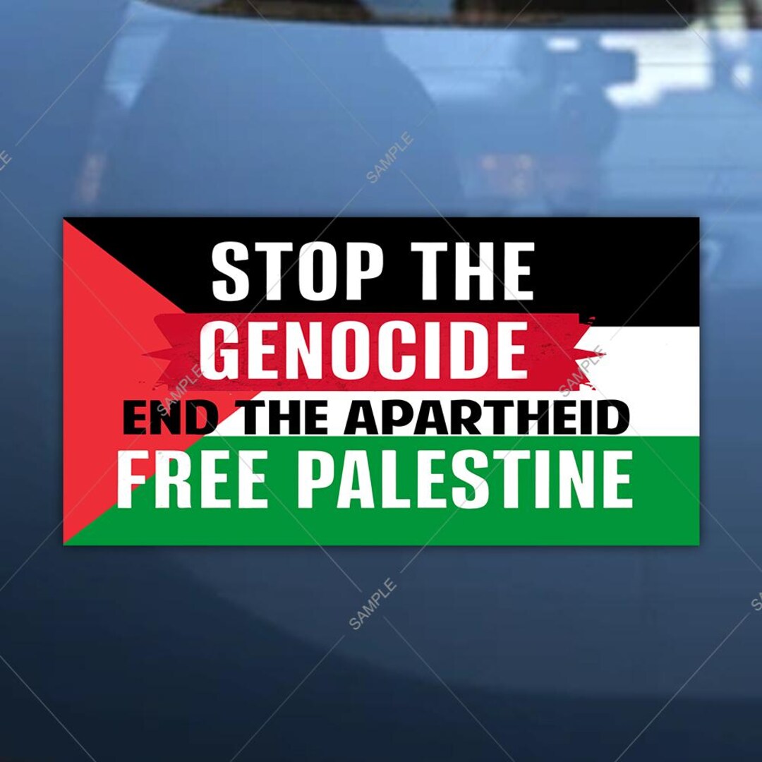 Free Palestine Bumper Sticker, Cease Fire Now Sticker, Palestine Bumper ...