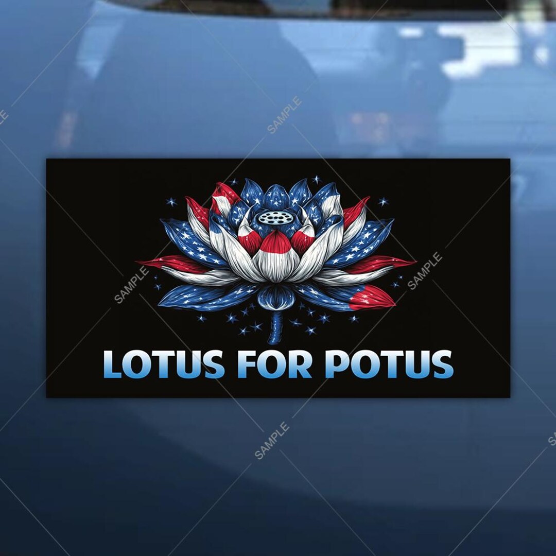 Kamala Harris 2024 Lotus for Potus Bumper Stickers, Presidential ...