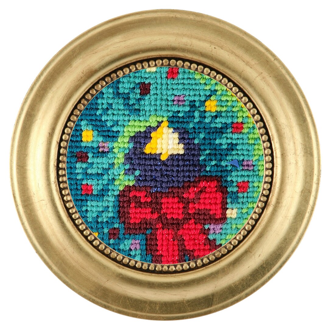 Needlepoint Wreath Ornament Kit 4 Inch on 14 Mesh Blank Canvas - Etsy