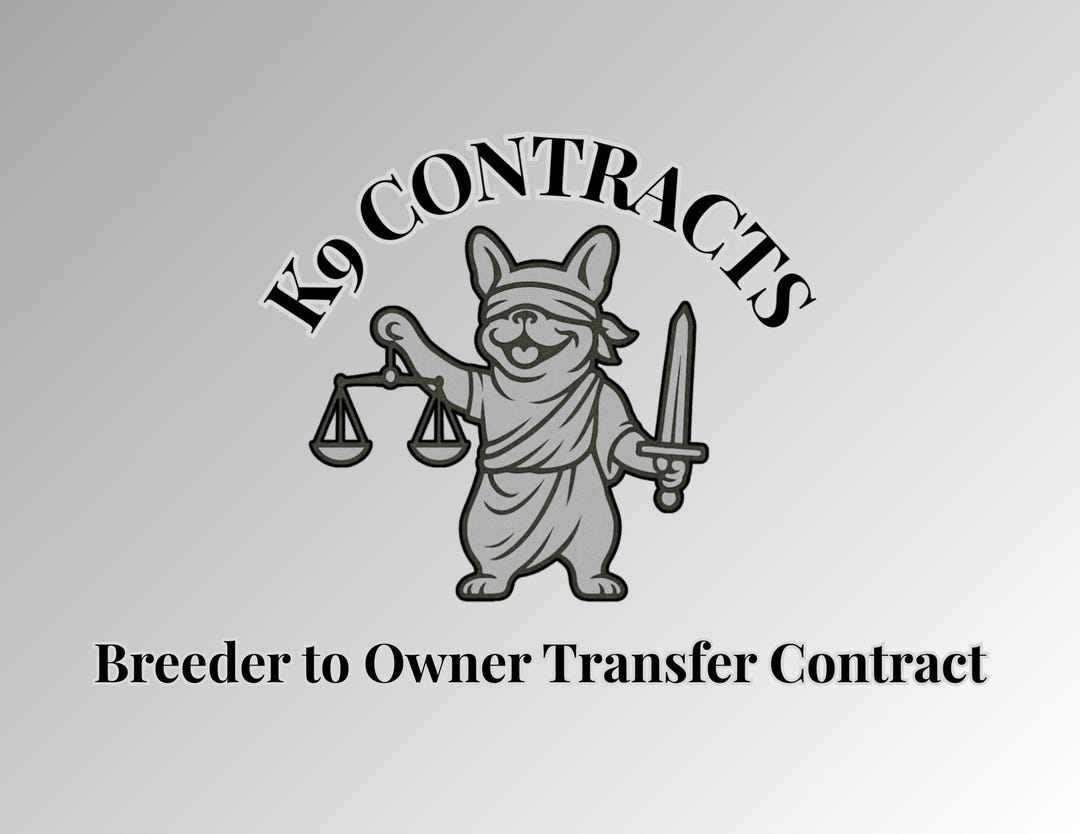 Dog Ownership Transfer Form | Editable Breeder to Buyer Agreement ...