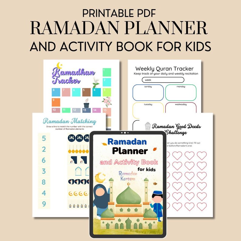 Ramadan Planner Kids, Islamic Activity Book, Daily Muslim Planner ...
