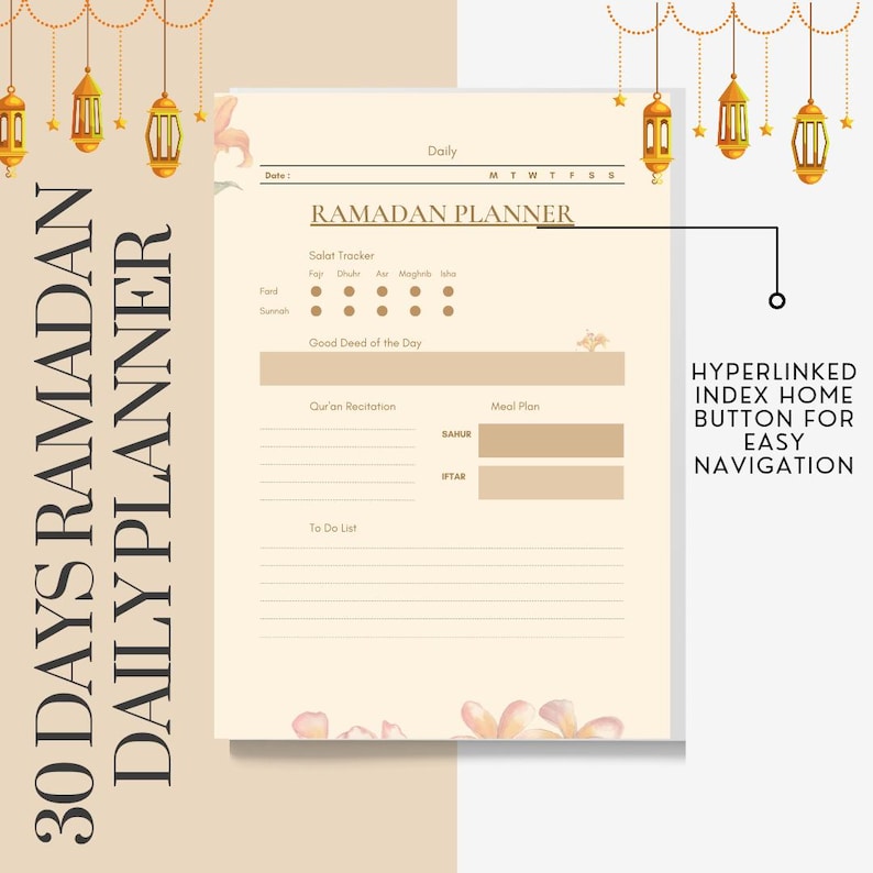 Ramadan Planner 2025 DIGITAL Printable Muslimah 30 Days Planner, Quran ...