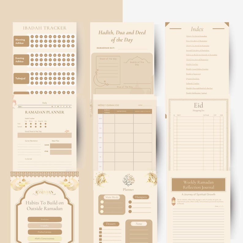 Ramadan Planner 2025 DIGITAL Printable Muslimah 30 Days Planner, Quran ...