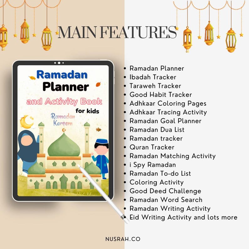 Ramadan Planner Kids, Islamic Activity Book, Daily Muslim Planner ...